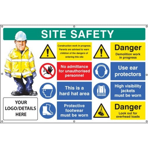 Site Safety Banners & Courtesy Boards - Free Logo Service– GHC (UK) LTD ...