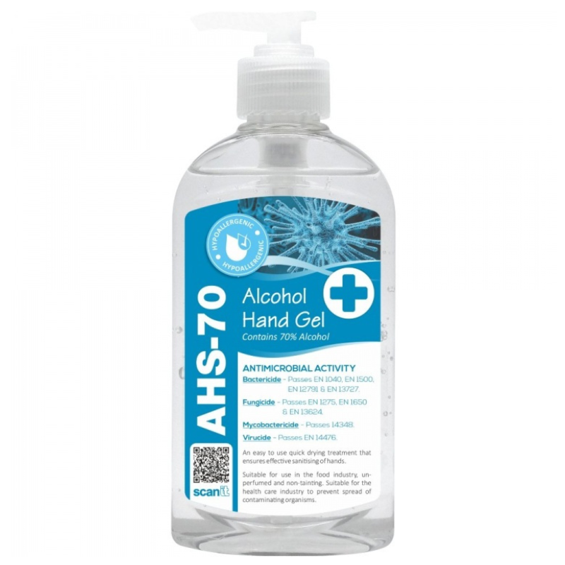 AHS-70 70% Alcohol Hand Sanitiser Gel 300ml - Quick Drying — GHC (UK) LTD T/A Safety Plus