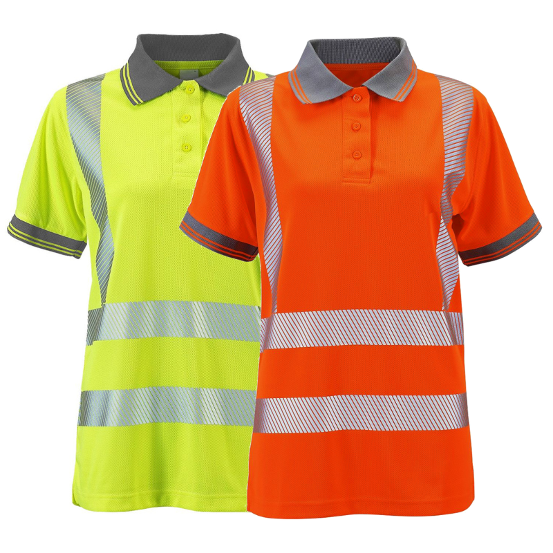 Step Ahead Ladies Savannah Hi-Viz Short Sleeve Polo Shirt Class 1/2 ...