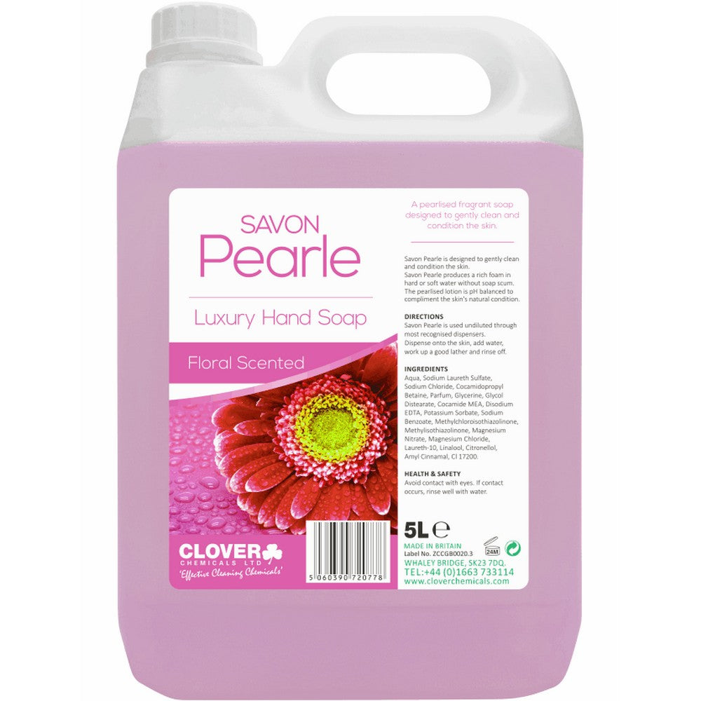 Savon Pearle Luxury Pink Liquid Hand Soap 5 Litres — GHC (UK) LTD T/A ...