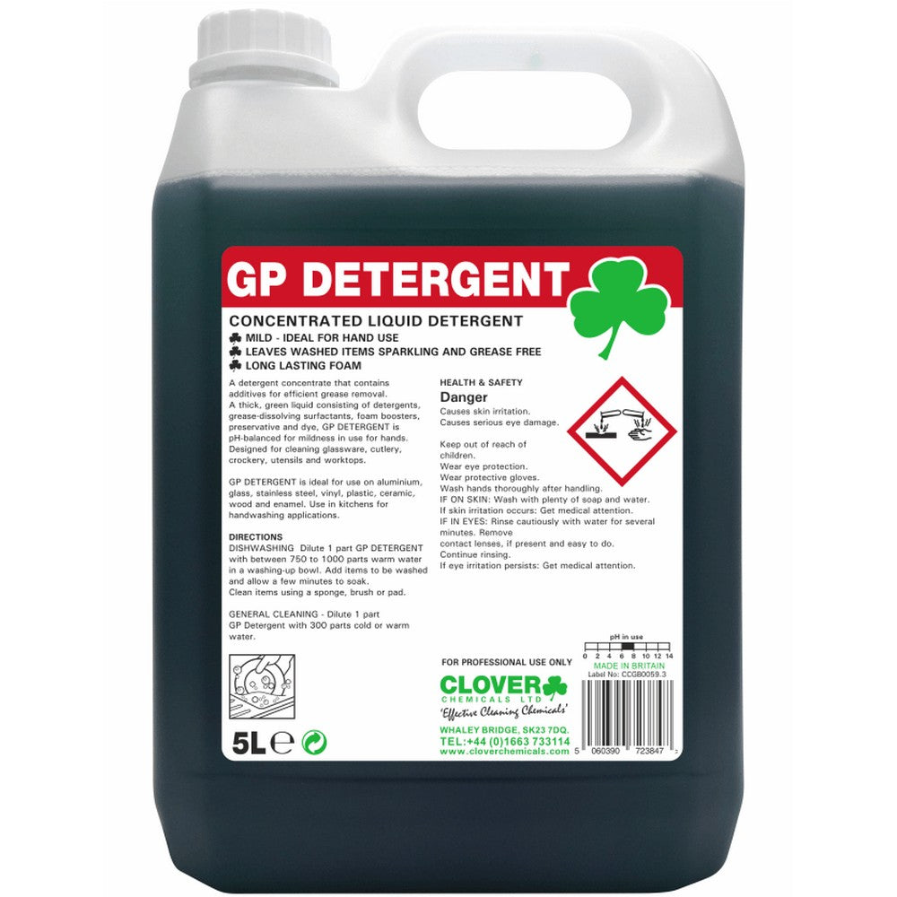 GP Detergent - Concentrated Washing Up Liquid 5 Litres — GHC (UK) LTD T/A Safety Plus