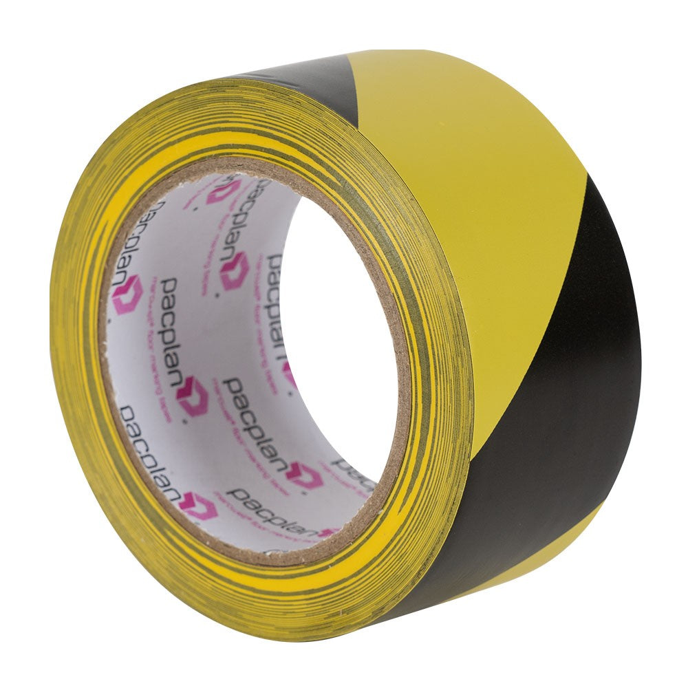 Black & Yellow Hazard Warning Tape - 48mm x 33m — GHC (UK) LTD T/A ...
