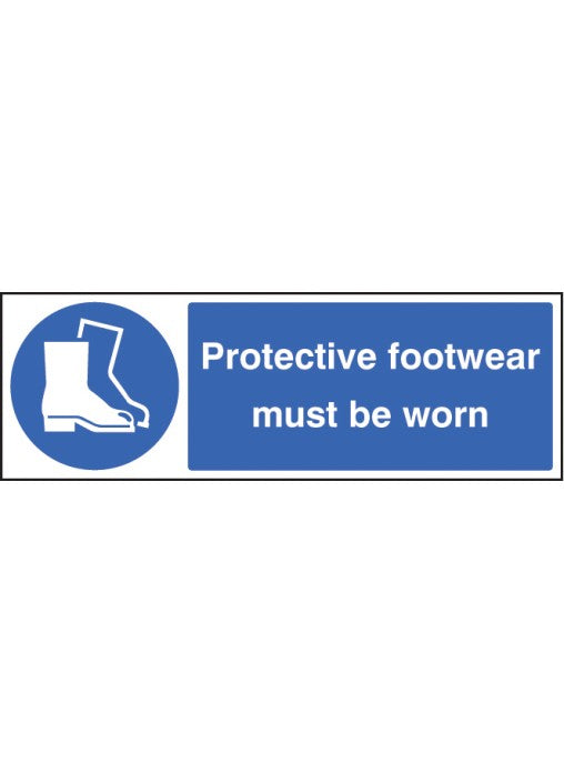 Protective Footwear Must be Worn Safety Sign — GHC (UK) LTD T/A Safety Plus