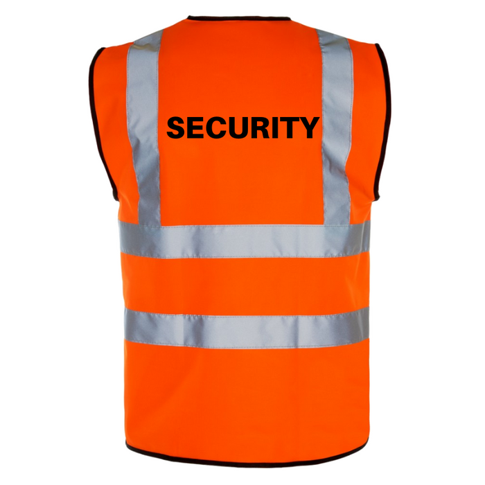 SECURITY Printed Hi-Viz Waistcoat - High Visibility Vest — GHC (UK) LTD ...